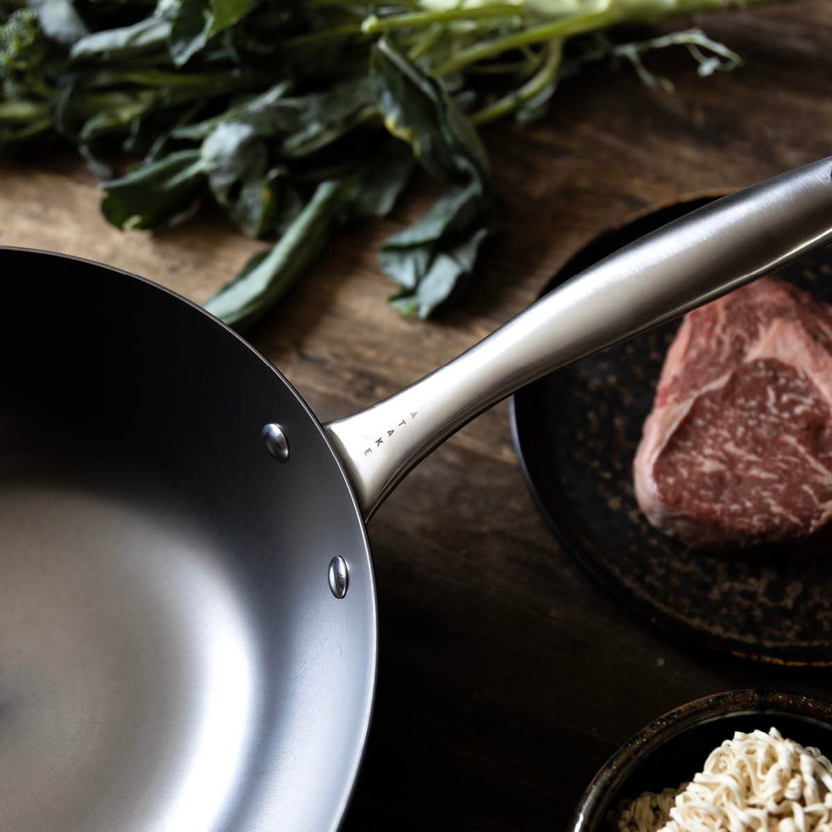 Satake Pure Pan wok 28 cm støpejern nitrering - Cervera