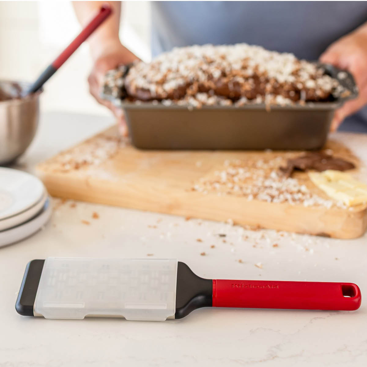 KitchenAid Classic rivjärn medium 30 cm empire red - Cervera