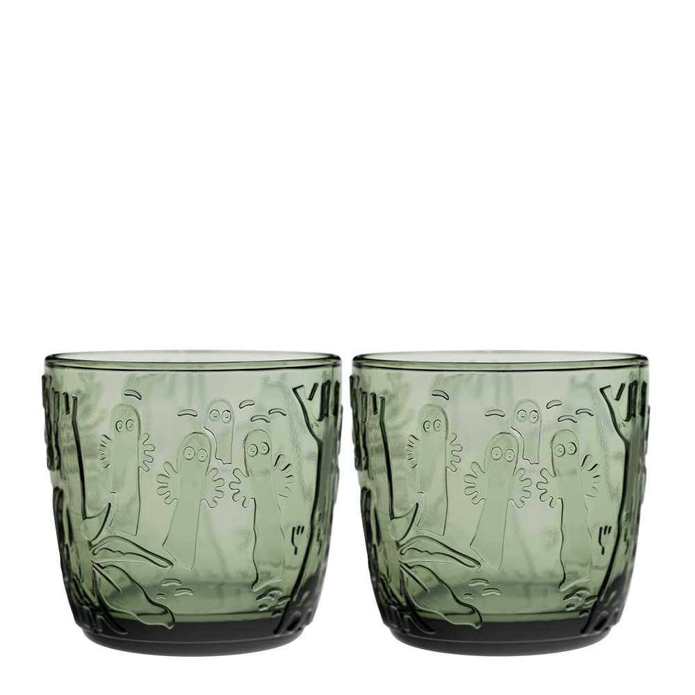 Moomin Arabia Mumin Glas 28 cl 2-pack Tallgrön - Cervera