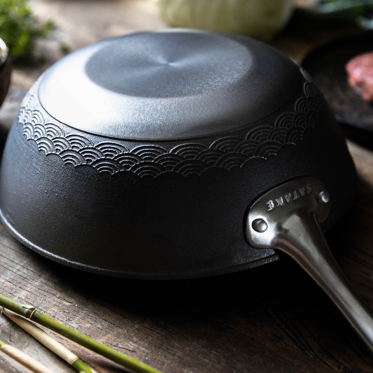 Satake Pure Pan wok 28 cm støpejern nitrering - Cervera