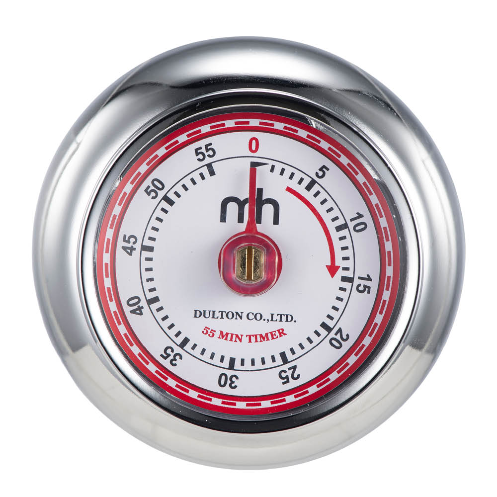 Modern House Dulton timer Ø7 cm silver barleycorn - Cervera