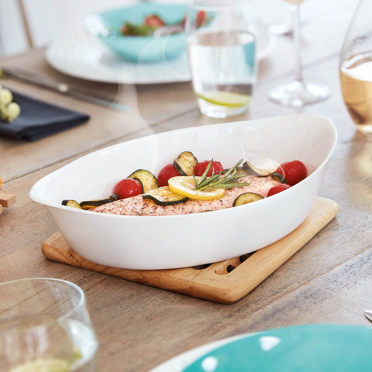 Luminarc Smart Cuisine Carine ugnsform 39x23 cm vit - Cervera