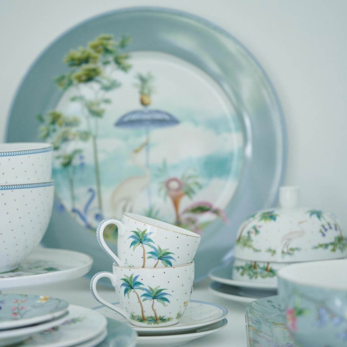 Pip Studio Jolie tallrik 21 cm ljusblå - Cervera