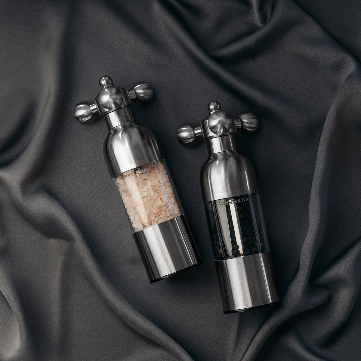 Vargen & Thor Axia salt- & pepparkvarn 18 cm 2-pack stål - Cervera