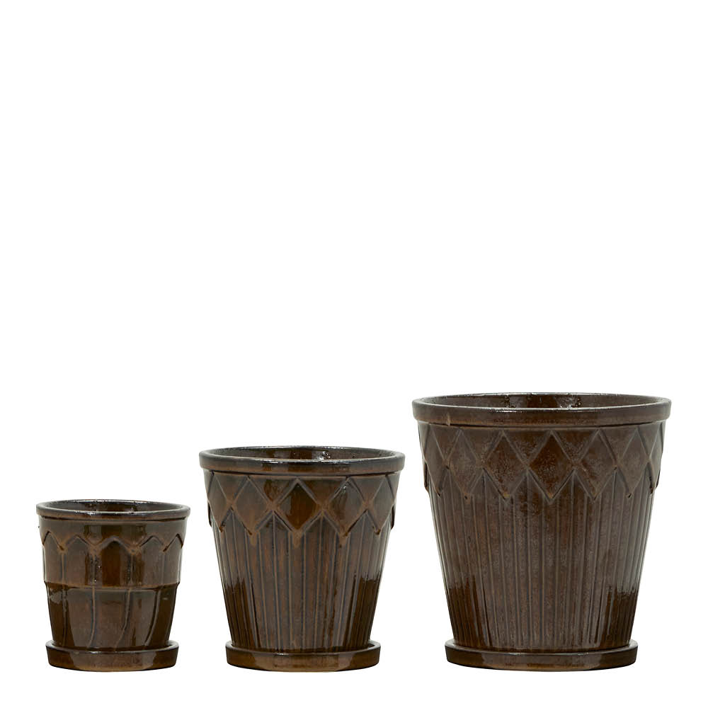 House Doctor Cora Kukkaruukku 3 osaa Ruskea - Cervera