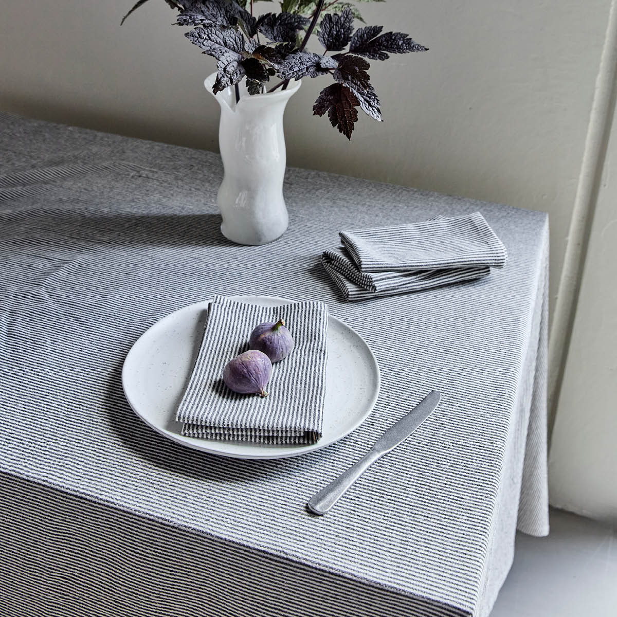 House Doctor Block servett 40x40 cm 4-pack sand/svart - Cervera