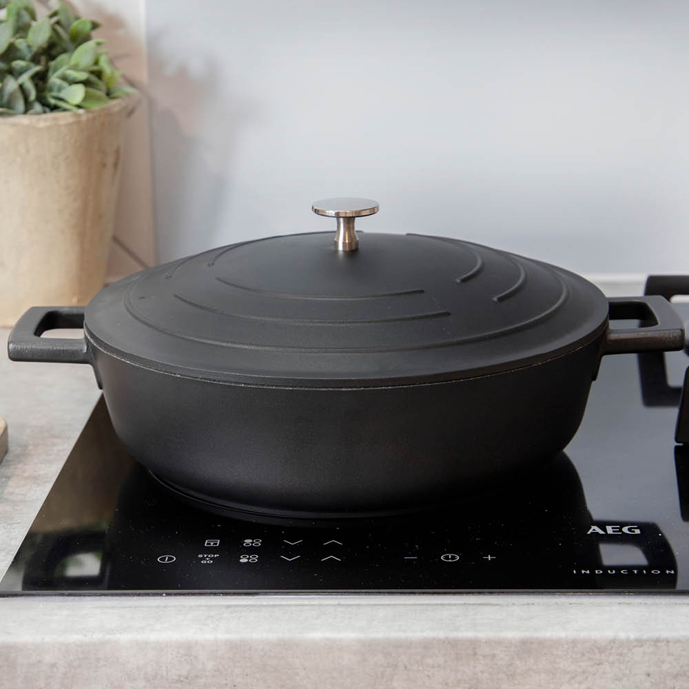 MasterClass Cast Aluminium Matala pata 4 L Musta - Cervera