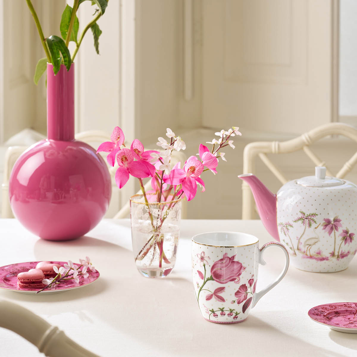 Pip Studio Jolie Tulip mugg XL 45 cl rosa - Cervera