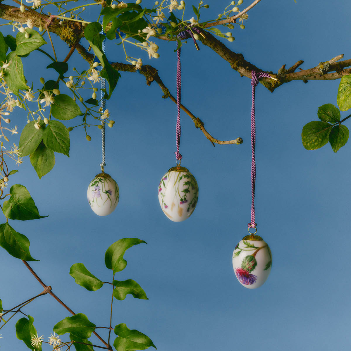 Royal Copenhagen Vårkollektion påskägg 2026 6 cm 2-pack tistel - Cervera