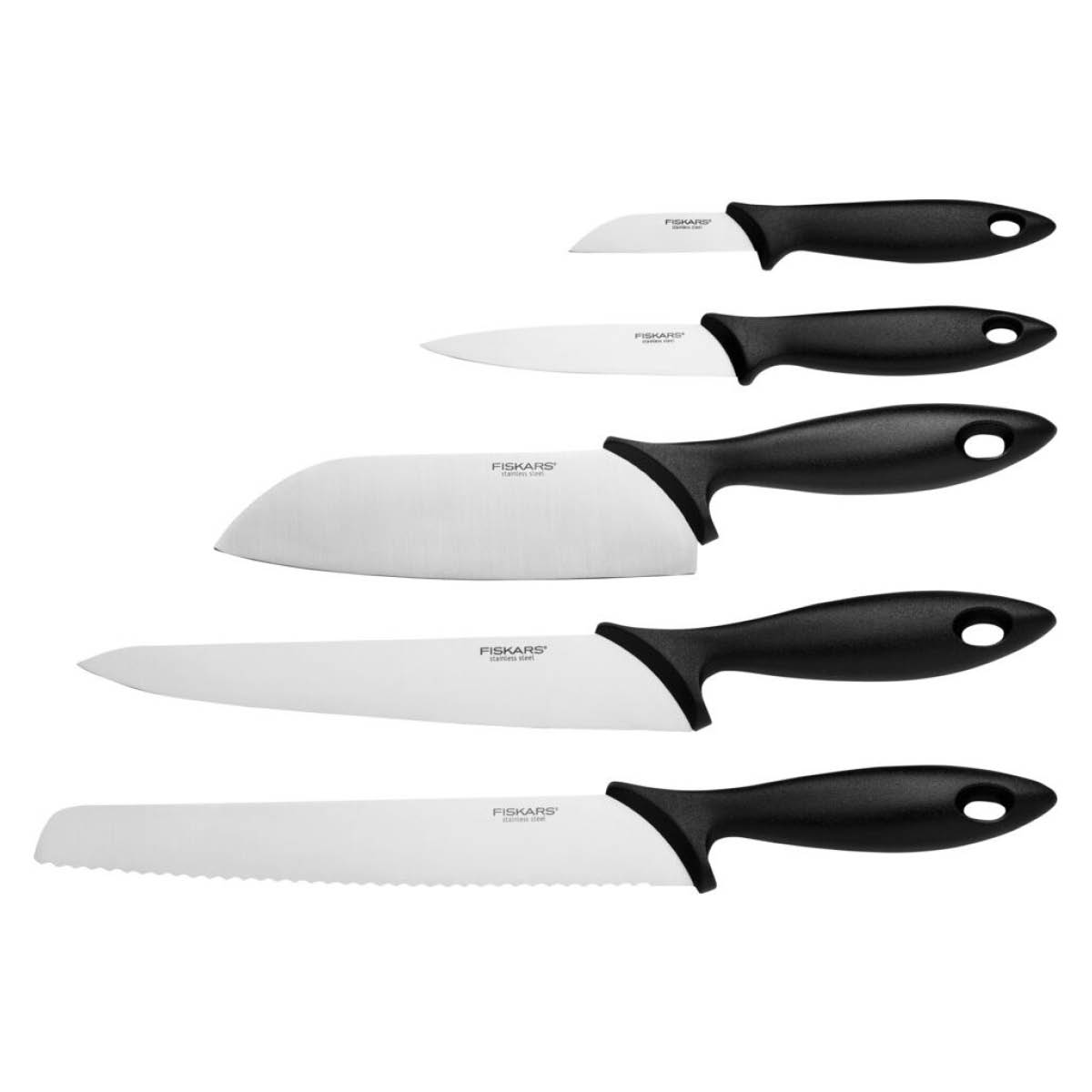 Fiskars Essential Knivblock med 5 Knivar - Cervera